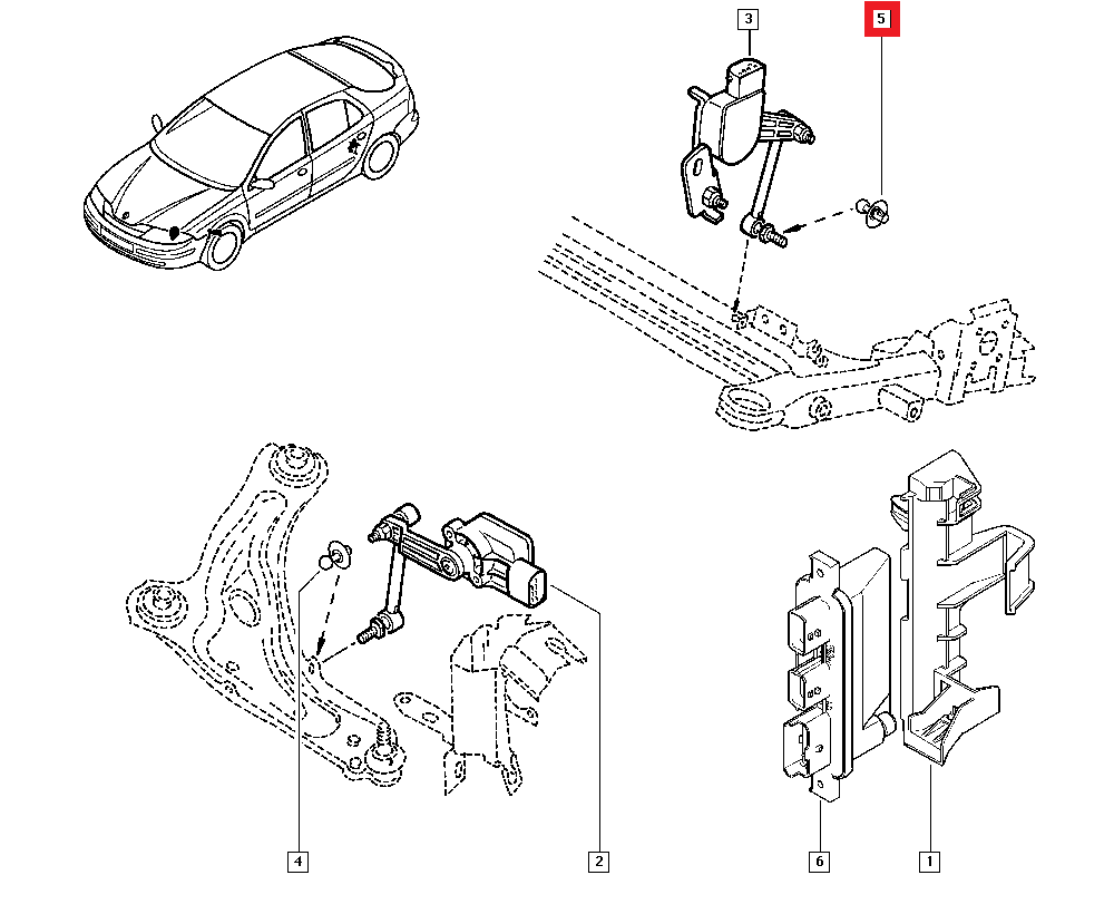 8200188119 - Clip suporte braço suspensão cinzento :: ALL4RENAULT