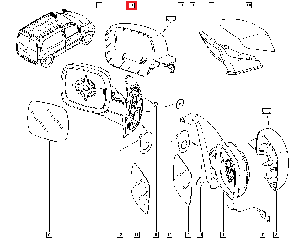 963735075R - Capa espelho exterior esquerdo :: ALL4RENAULT