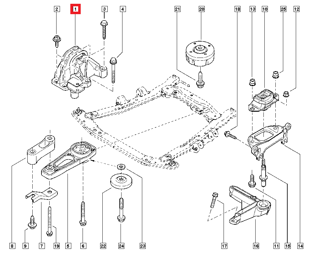 112108139R - Suporte motor frente :: ALL4RENAULT
