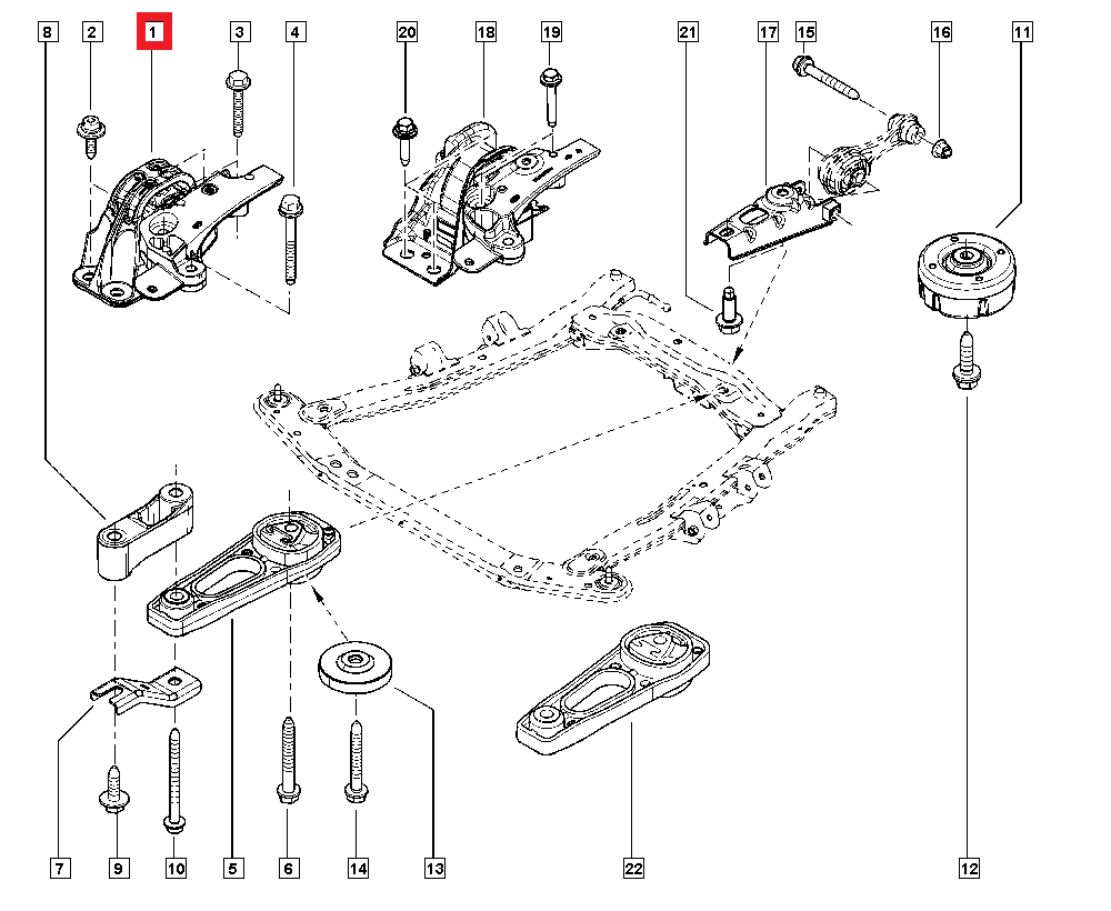 112100071R - Apoio motor frente :: ALL4RENAULT