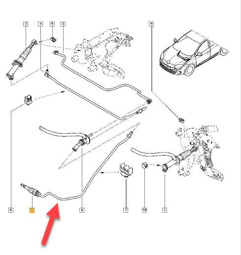 308516811R - Tubo embraiagem :: ALL4RENAULT