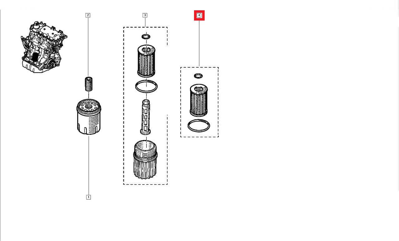 7701206705 - filtro oleo :: ALL4RENAULT