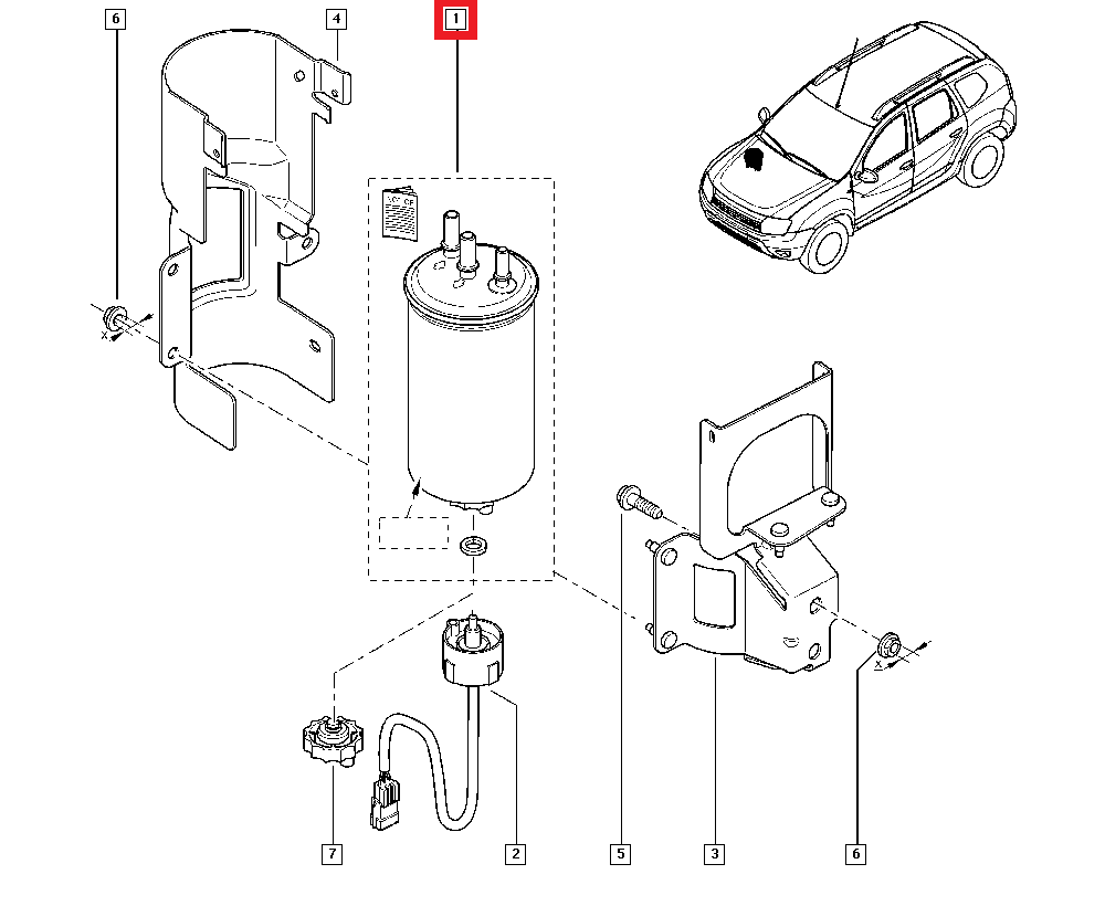 7701478546 - Filtro gasóleo :: ALL4RENAULT