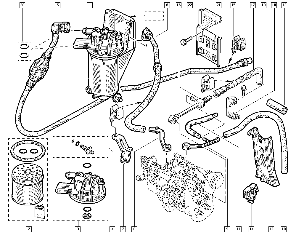 8671002064 - Filtro combustivel :: ALL4RENAULT