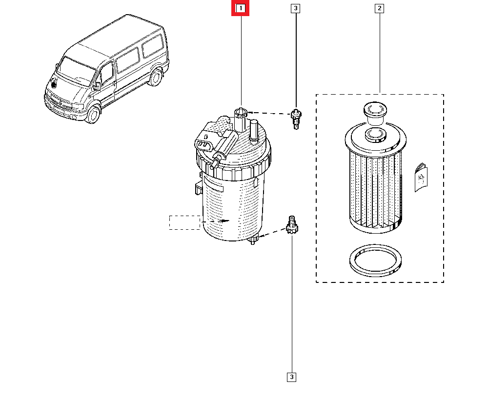 7701206928 - Filtro combustivel :: ALL4RENAULT