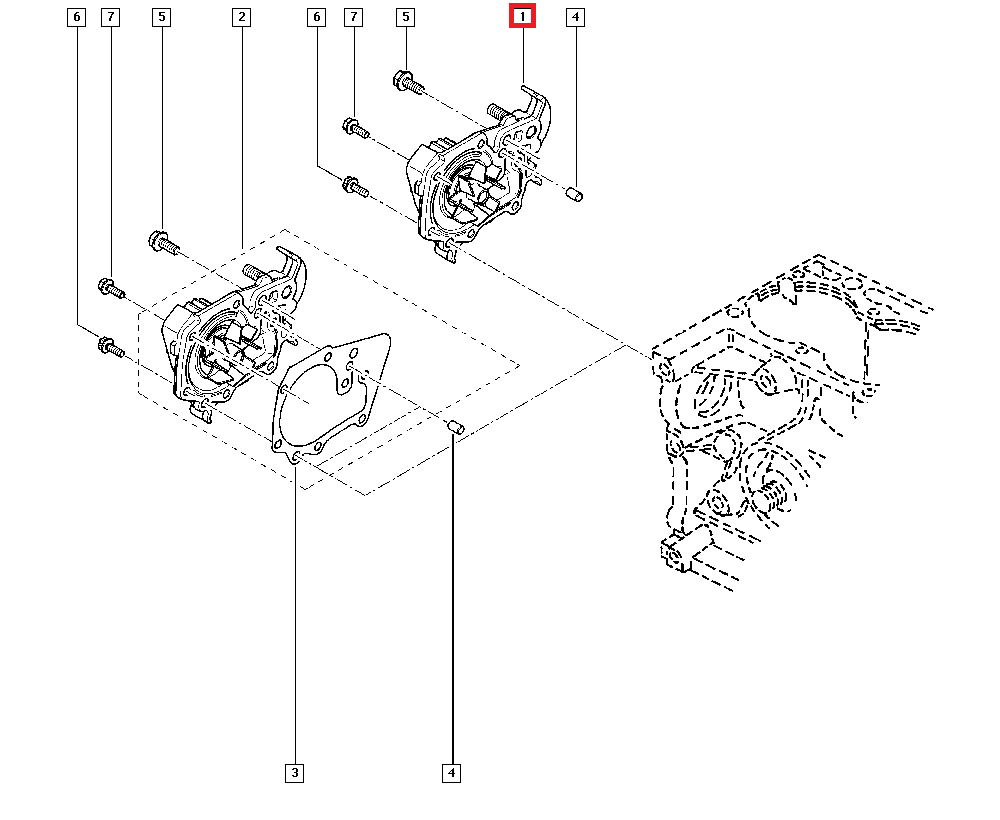 7701478018 - Bomba água K7J :: ALL4RENAULT