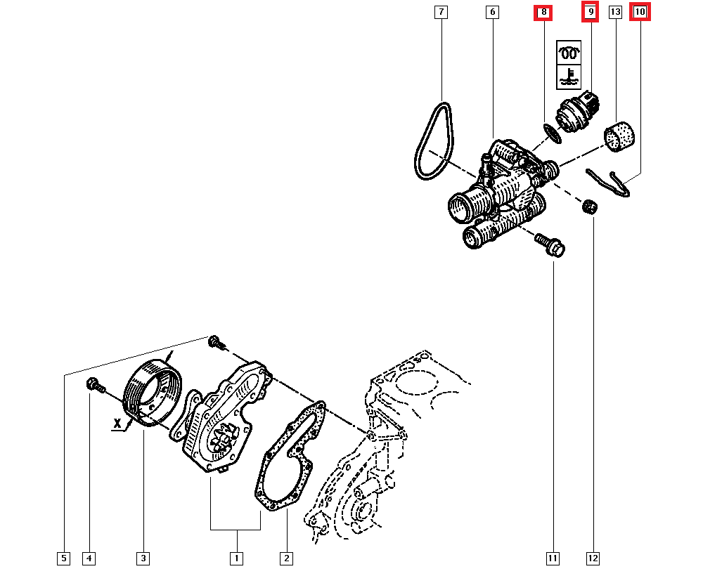357121140S - Tampão caixa termostato :: ALL4RENAULT