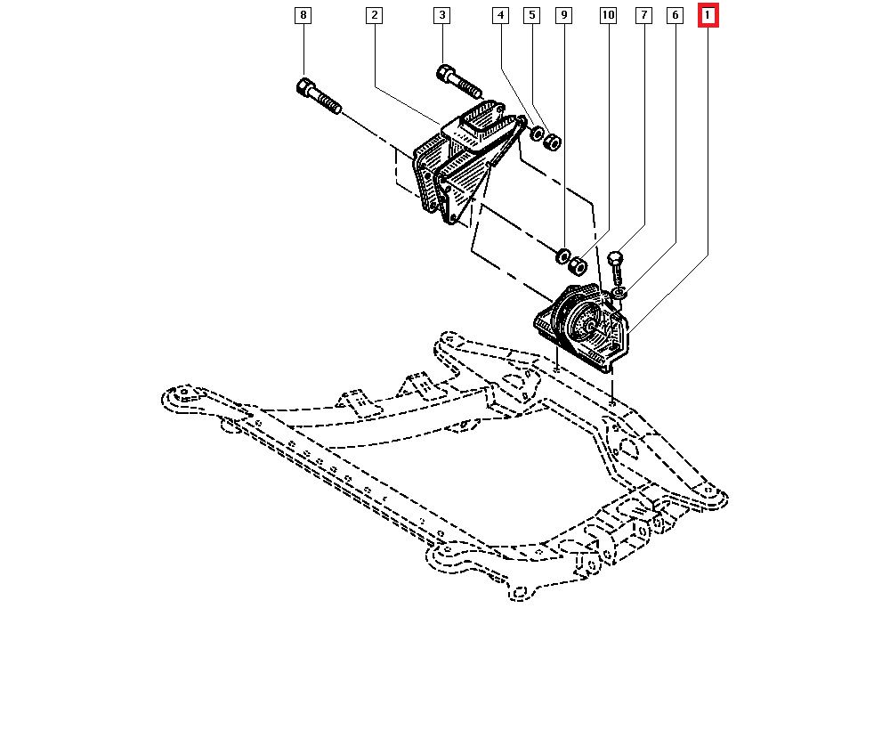 7700804163 - Apoio motor centro :: ALL4RENAULT