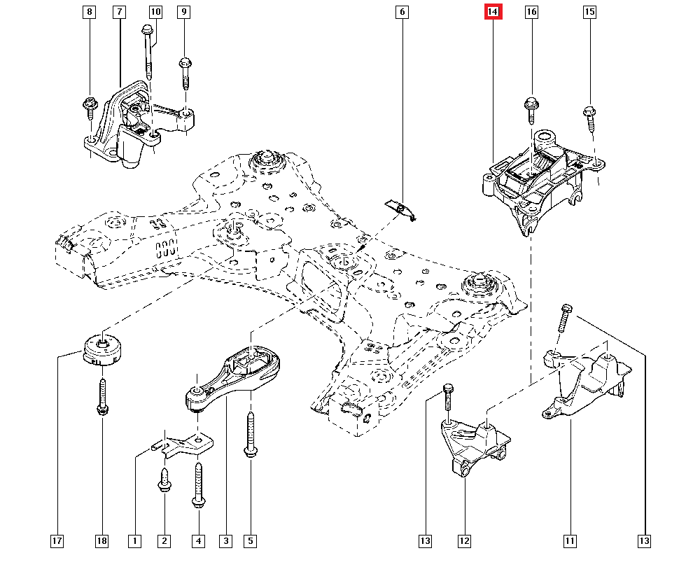 112200013R - Apoio motor esquerdo :: ALL4RENAULT