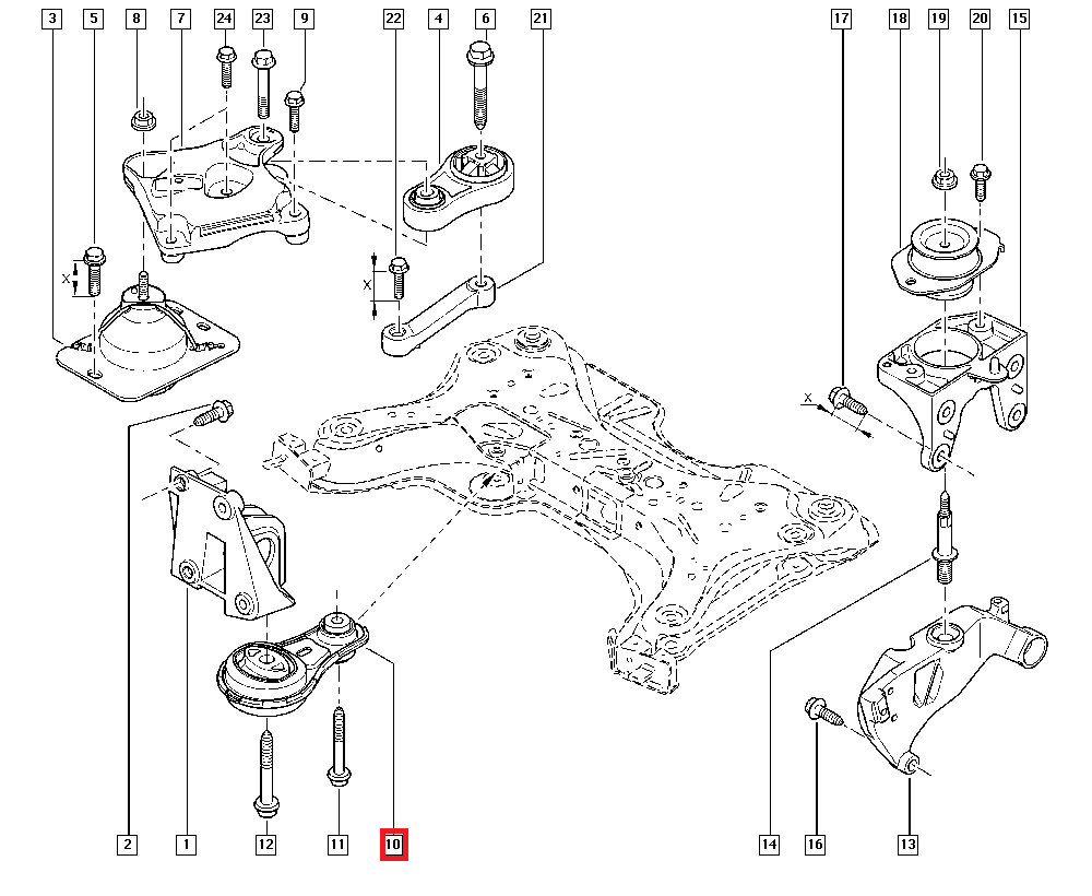8200049243 - Apoio motor frente :: ALL4RENAULT