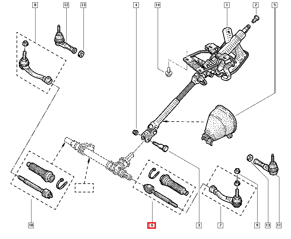 7701472113 - Articulação axial barra acoplamento :: ALL4RENAULT