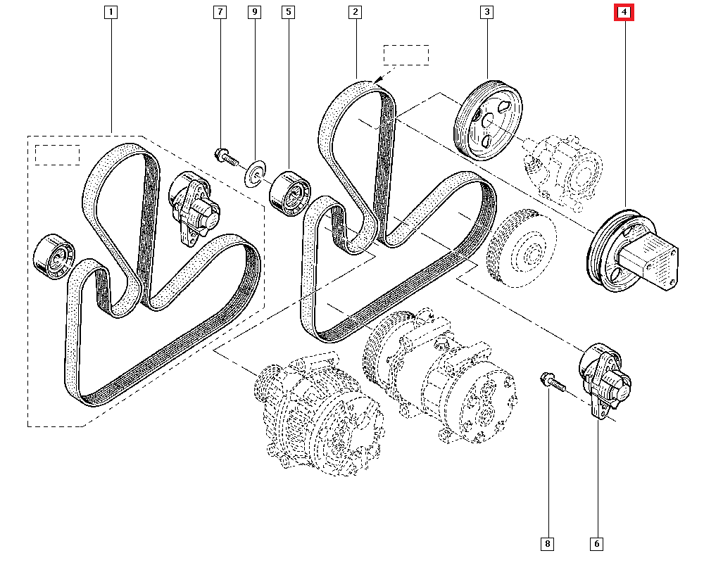 8200641468 - Poli 6PK 131,50x27mm direção assistida :: ALL4RENAULT