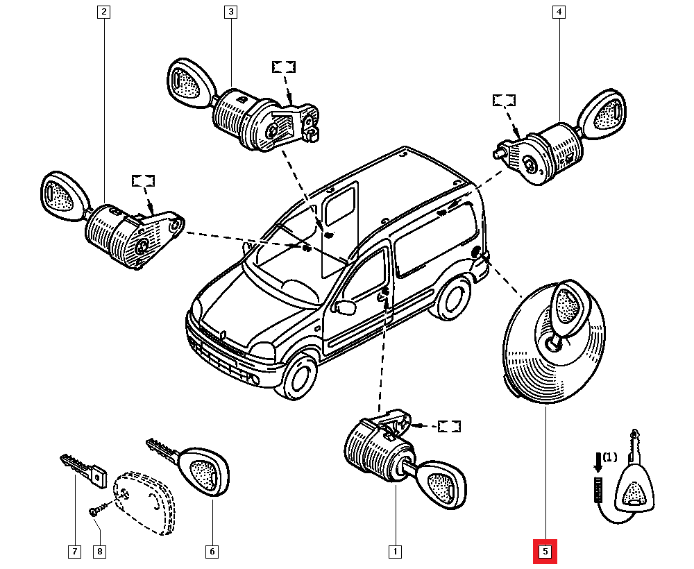 7701474056 - Tampa depósito combustivel preta :: ALL4RENAULT