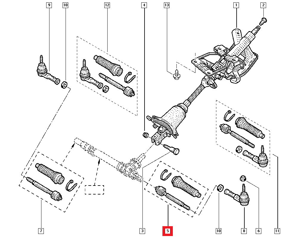7701472120 - Articulação axial barra acoplamento :: ALL4RENAULT