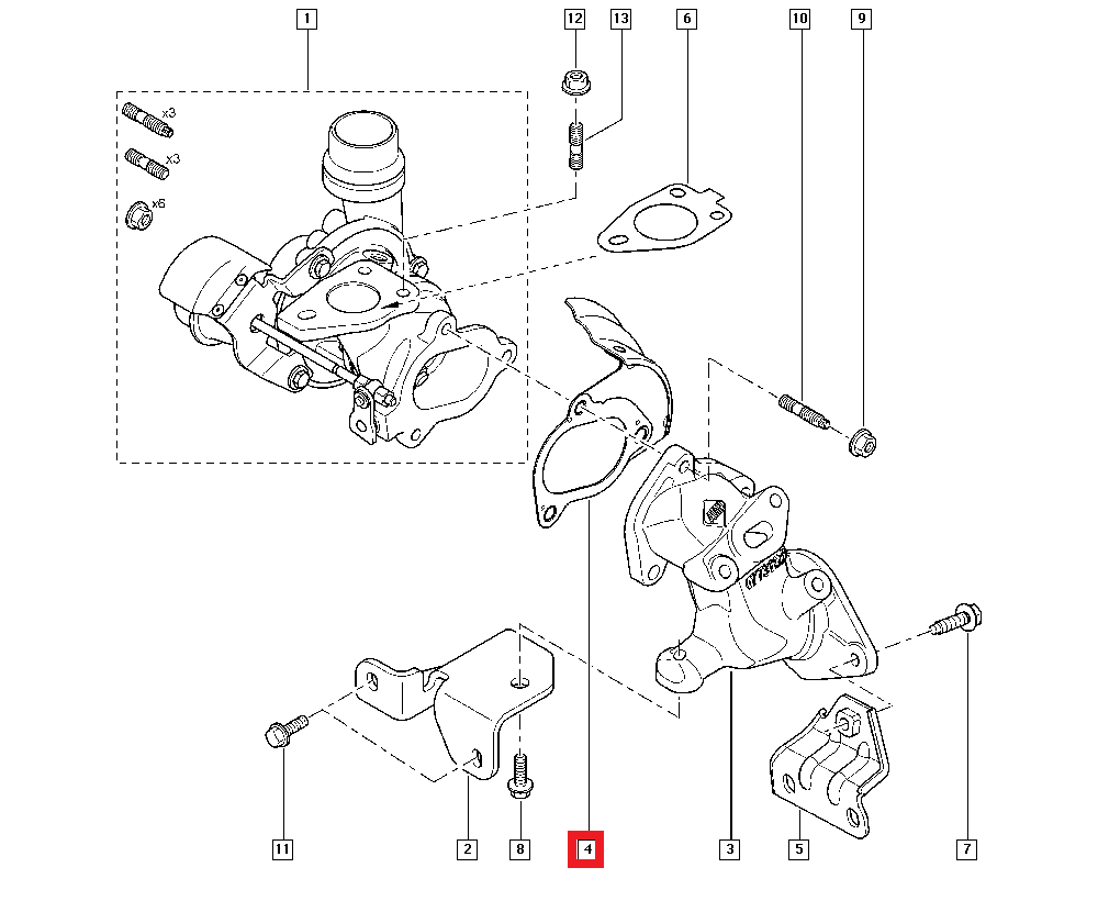 8200947259 - Junta tubo escape :: ALL4RENAULT