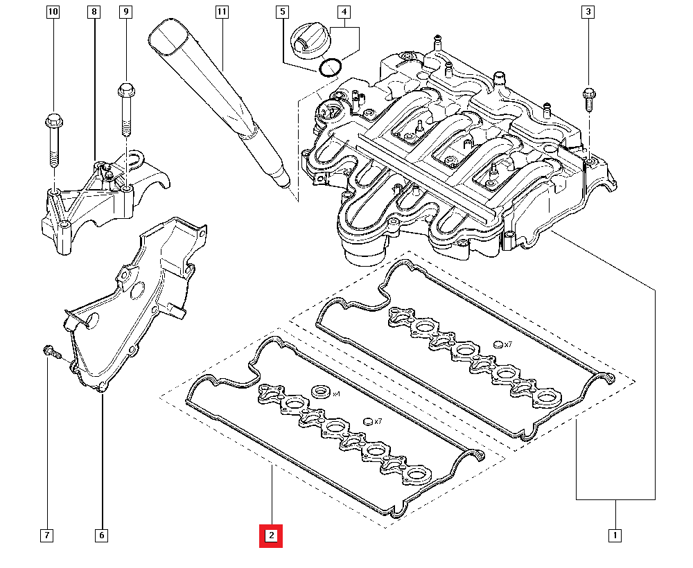 7701472450 - Kit Tampa Válvulas :: ALL4RENAULT
