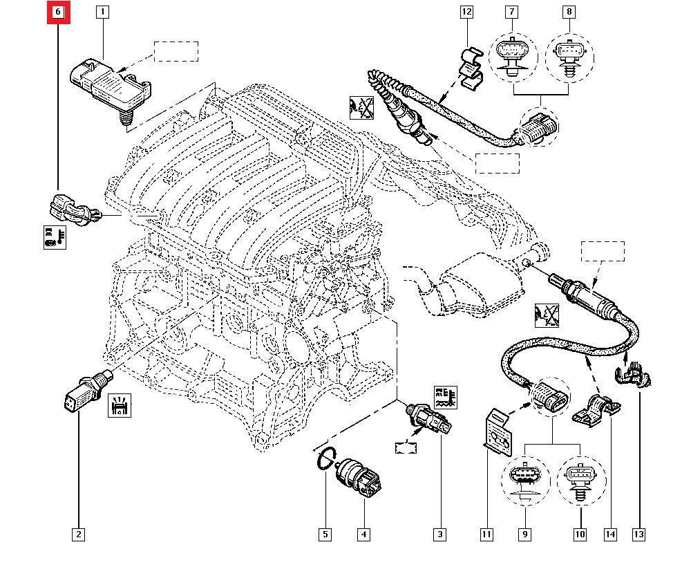 7700101451 - Sensor Temperatura Ar :: ALL4RENAULT