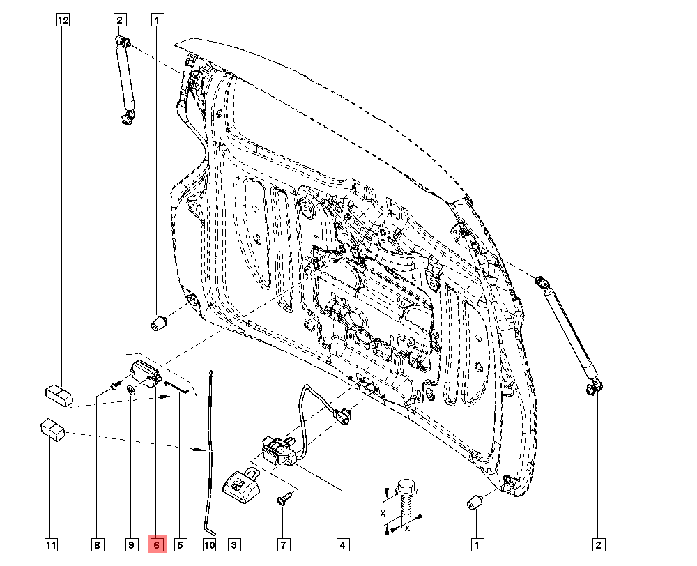 7700712901 - Motor fechadura porta :: ALL4RENAULT