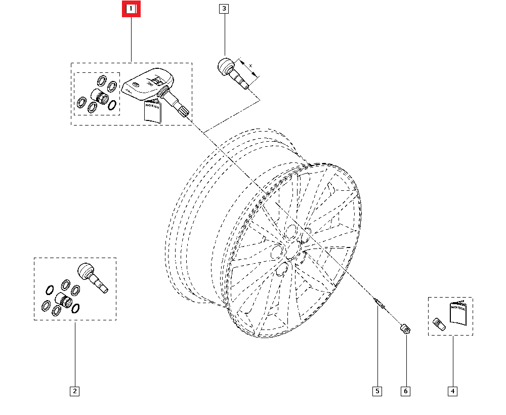 407000435R - Sensor pressão pneus :: ALL4RENAULT
