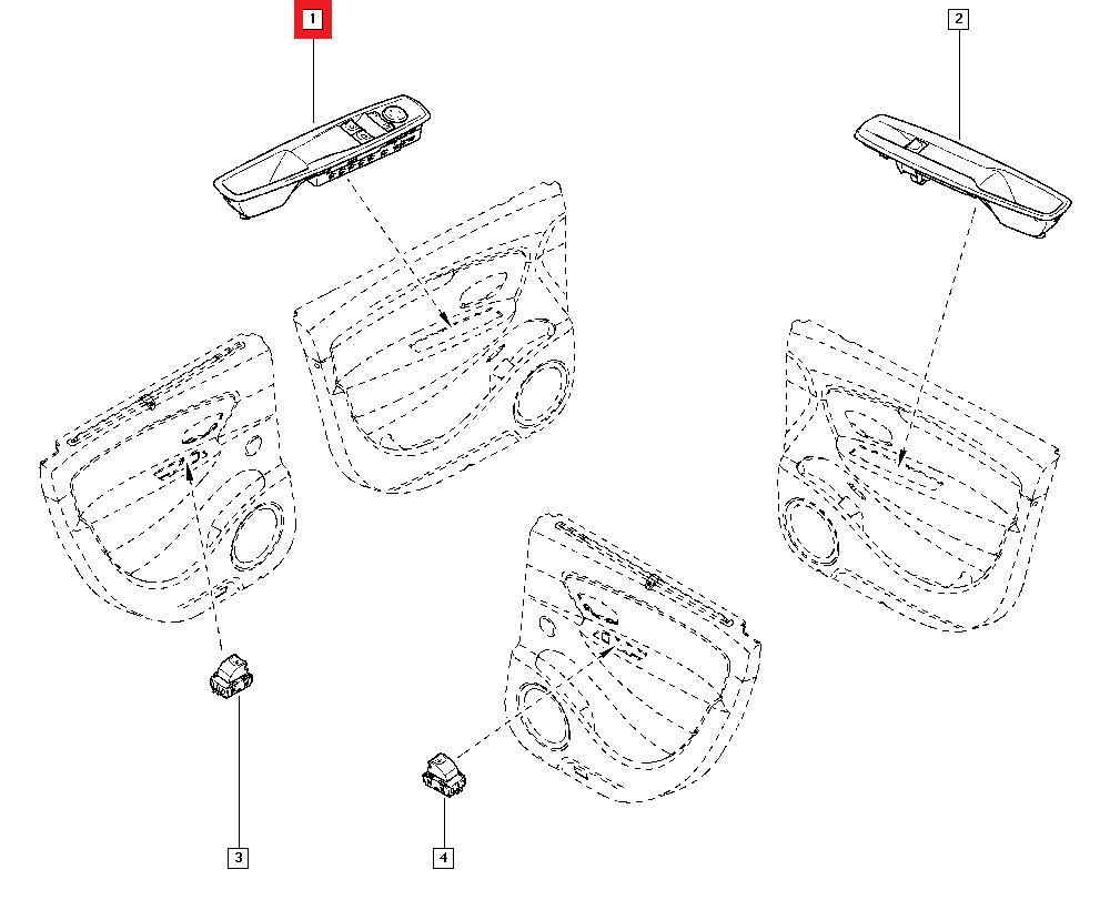 809610017R - Comando vidros :: ALL4RENAULT