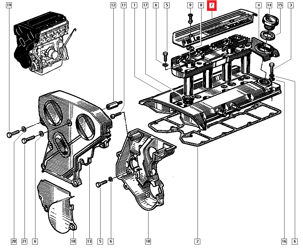 7700741557 - Resguardo cabeça motor F7P-700 (F16) :: ALL4RENAULT